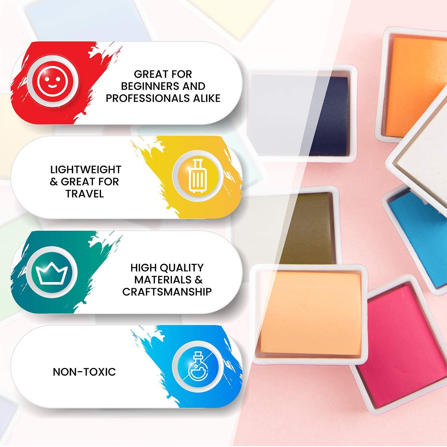 Watercolor Palettes 48 pack