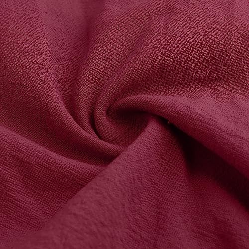 Shirts for Women Roll up Long Sleeve V-Neck Tops Button Down Solid Color Loose Casual Blouses Trendy 2023