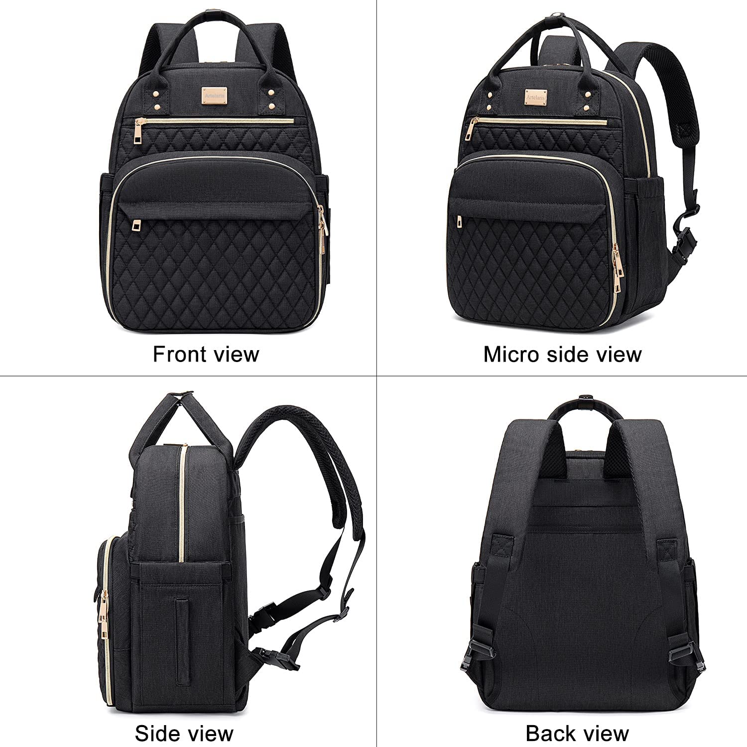Artelaris Lunch Backpack for Women, Lunch Box Insulated Backpack, Cooler Backpack with Hidden Strap Design, Multipurpose Lunch Backpack, Daypack for Work Picnic Hiking School Beach
