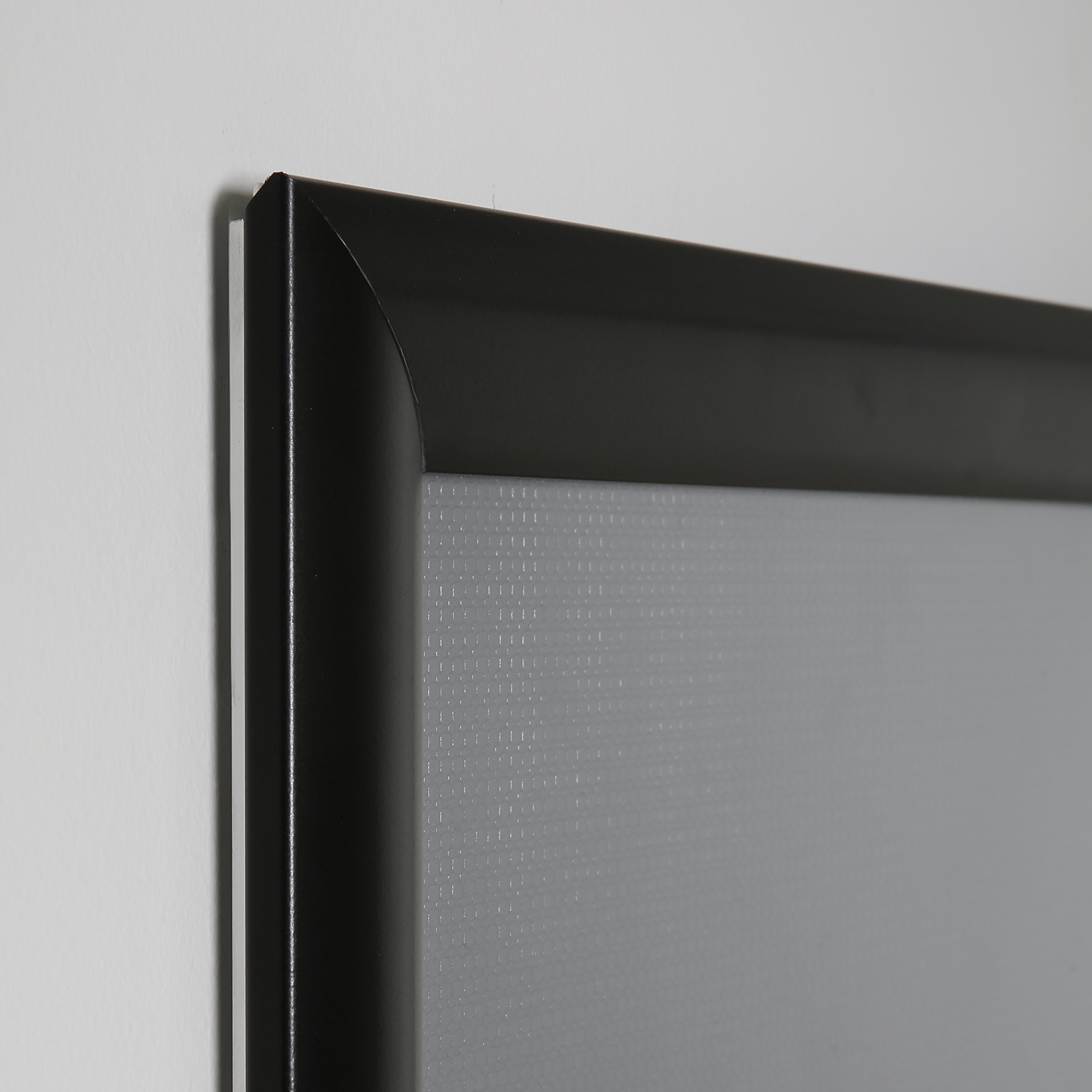 M&T Displays Snap Poster Frame 1.77" Aluminum Profile Front Loading Wall Mounting Photo Picture Document Certificate Sign Holder Mitered Corner Anti Glare Cover (Black, 40x60 in)
