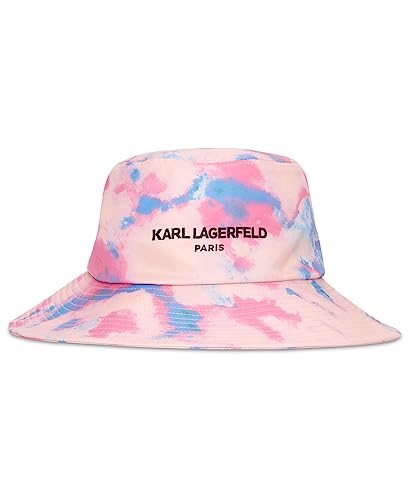Karl Lagerfeld Paris Women's Protective Casual Bucket Hat, Pink Multi