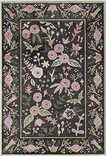 Rugs America Onyx & Pink Gardenias Transitional Rug Gardenia Pink Onyx VA30A 2'0"X4'0" Area Rug