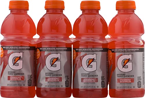 Gatorade Thirst Quencher Sports Drink, Strawberry Watermelon, 20 Oz (Pack of 4)