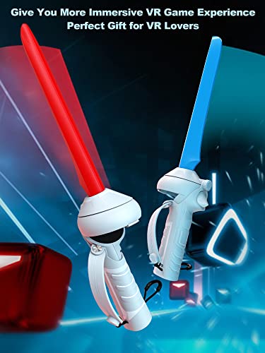 AMVR Upgraded Extension Grips for Beat Saber Handles, Compatible with Oculus/Meta Quest 2 Accessories,Also Suitable for Supernatural Training,Fruit Ninja,Blade & Sorcery and VR Game