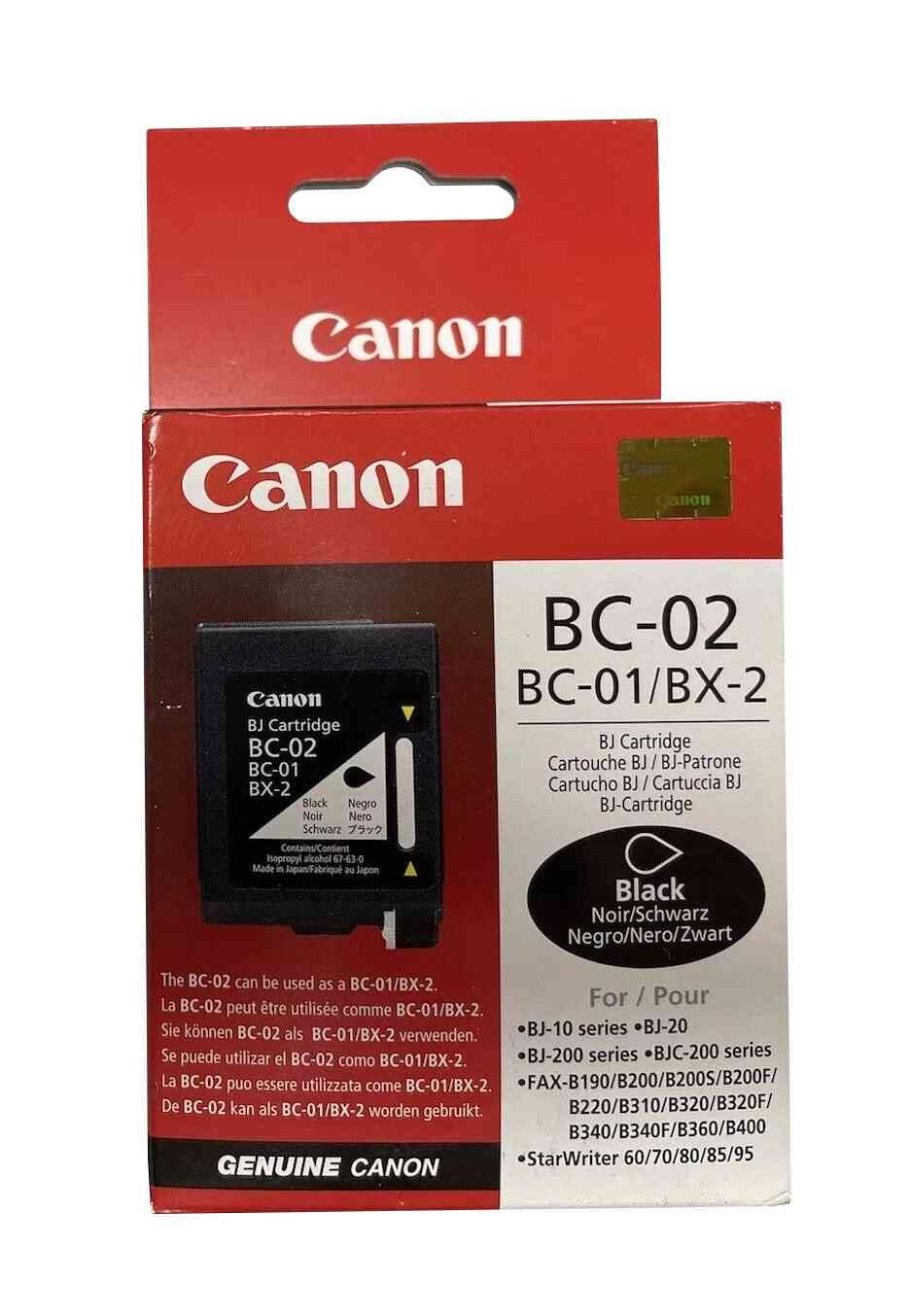 Canon BC-02 BLK Ink CART BJ-200 BJ-210 BJ-240 BJ-250