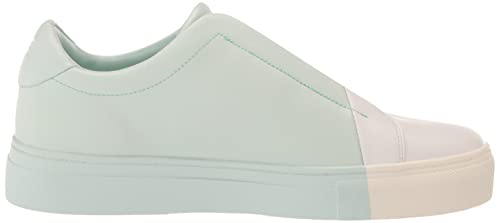 Karl Lagerfeld Paris Women's Cyrene Studded Slip on Sneaker, Mint Julep/Bright White, 9