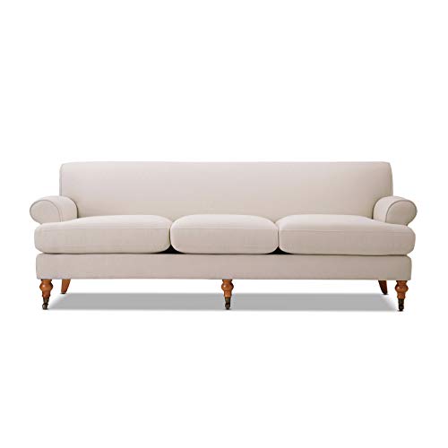 Jennifer Taylor Home Alana Lawson Velvet Wooden Sofa, Oyster Gray