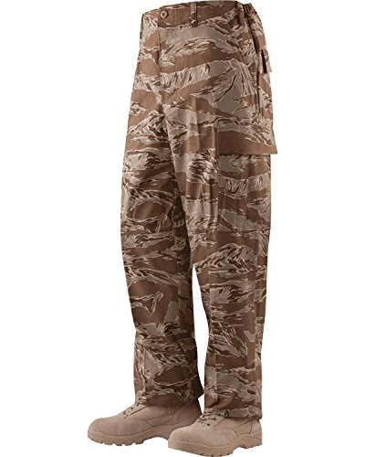 Tru-Spec Men's BDU Pants - Tactical Uniform Pants for Military and Law Enforcement, 100% Cotton Rip-Stop, Desert Tiger Stripe, XX-Large