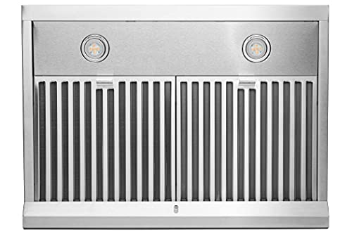 Hauslane | Chef Series 30" PS18 Under Cabinet Range Hood, Stainless Steel | Pro Performance | Contemporary Design, Touch Screen, Dishwasher Safe Baffle Filters, LED Lamps, 3-Way Venting