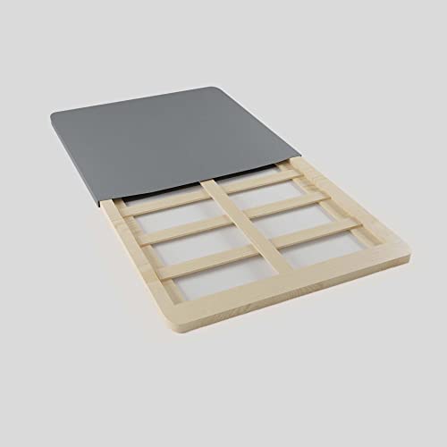 Greaton, 1.5-Inch Split Bunkie Board for Mattress/Bed Support - Fully Assembled, Improved Comfort and Support, Twin XL, Gray.
