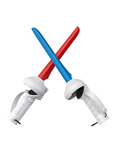 AMVR Upgraded Extension Grips for Beat Saber Handles, Compatible with Oculus/Meta Quest 2 Accessories,Also Suitable for Supernatural Training,Fruit Ninja,Blade & Sorcery and VR Game