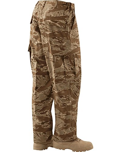 Tru-Spec Men's BDU Pants - Tactical Uniform Pants for Military and Law Enforcement, 100% Cotton Rip-Stop, Desert Tiger Stripe, XX-Large