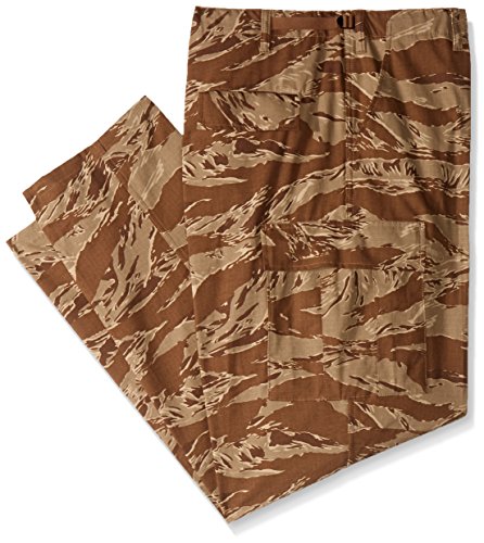 Tru-Spec Men's BDU Pants - Tactical Uniform Pants for Military and Law Enforcement, 100% Cotton Rip-Stop, Desert Tiger Stripe, XX-Large