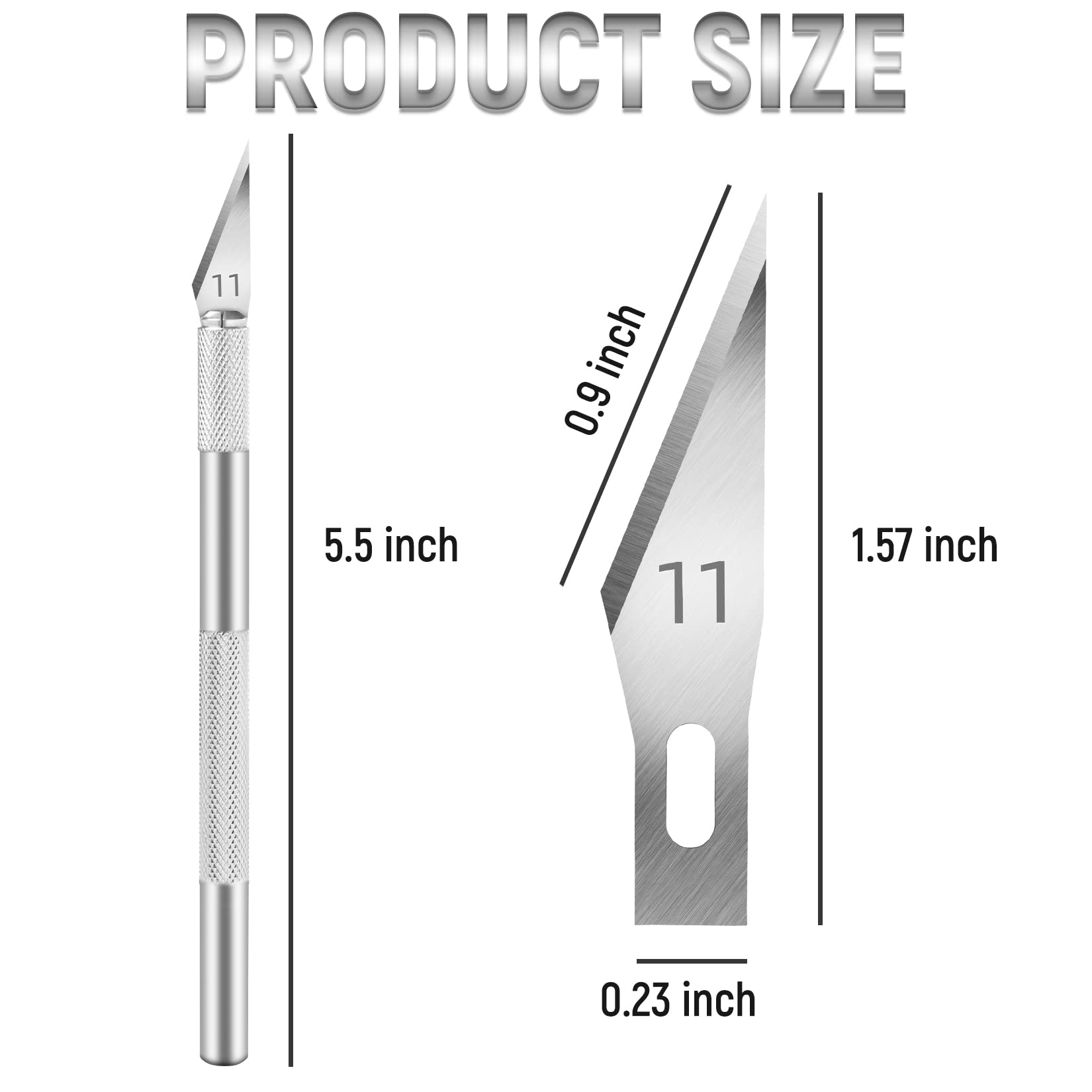 Jetmore 10 Pack Exacto Knife, Stainless Steel Exacto Knife Set, Sharp Precision Hobby Knife Craft Knife Kit for Pumpkin Carving, DIY, Art, Cutting, Stencil