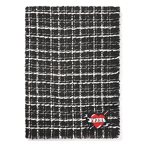 KARL LAGERFELD PARIS womens Accessories Scarf,BLACK,ONE SIZE