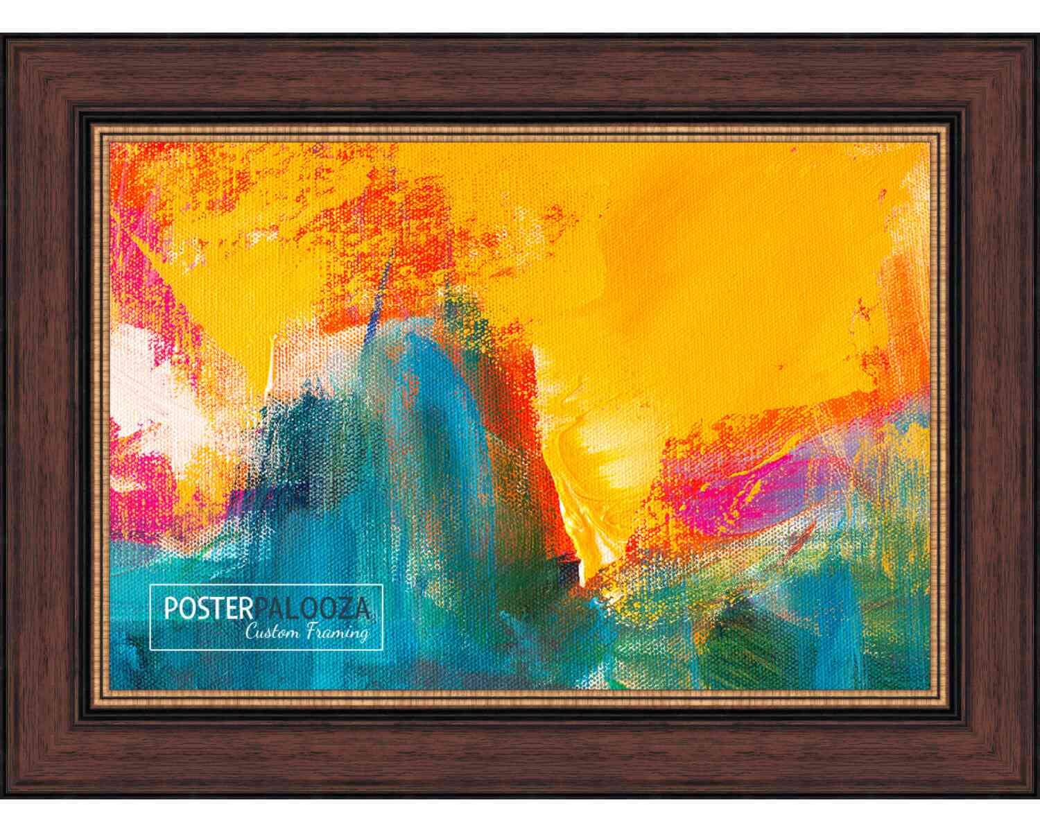 Poster Palooza 16x20 Traditional Walnut Complete Wood Picture Frame with UV Acrylic Plexiglass, Foam Board Backing & Hardware Included
