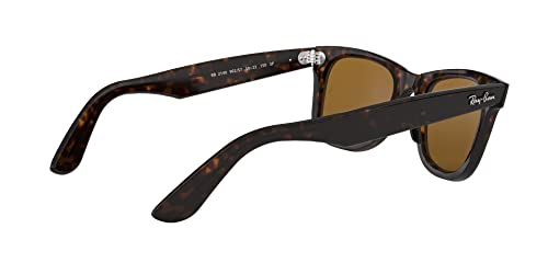 Ray-Ban unisex adult RB2140 Original Wayfarer Polarized Sunglasses, Tortoise/Brown Polarized, 50 mm US