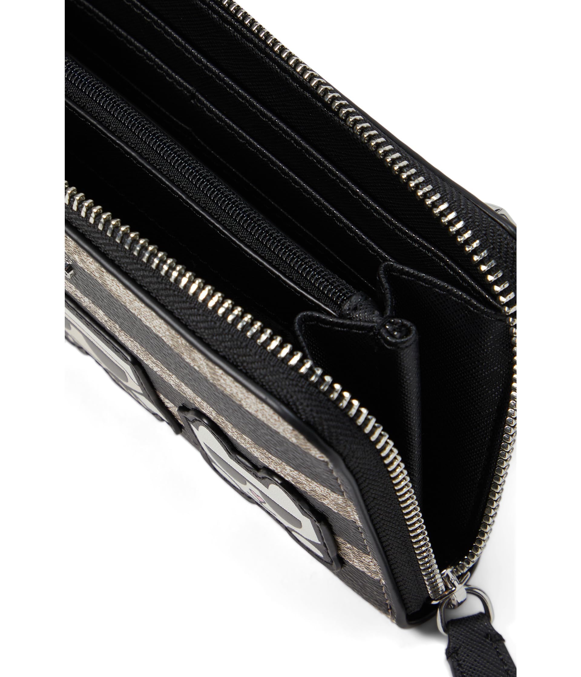 Karl Lagerfeld Paris Wallet On String Tan/Black Multi One Size