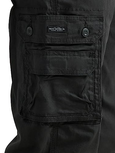 Lee Men's Wyoming Relaxed Fit Cargo Pant, Black Ripstop, 32W x 29L