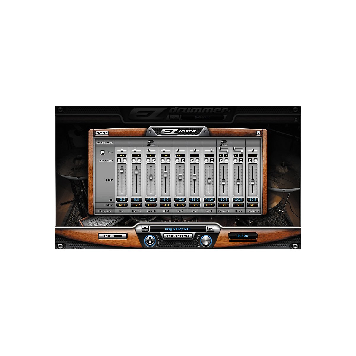 Toontrack Nashville EZX Expansion Pack for EZdrummer