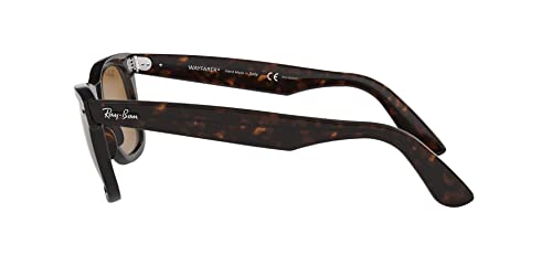 Ray-Ban unisex adult RB2140 Original Wayfarer Polarized Sunglasses, Tortoise/Brown Polarized, 50 mm US