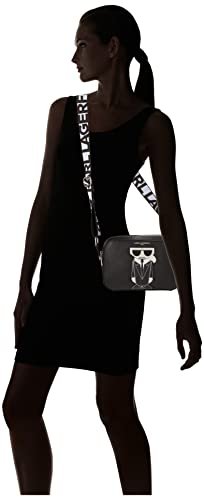 Karl Lagerfeld Paris Womens Maybelle Camera Crossbody Cross Body, Black/Grey, One Size US