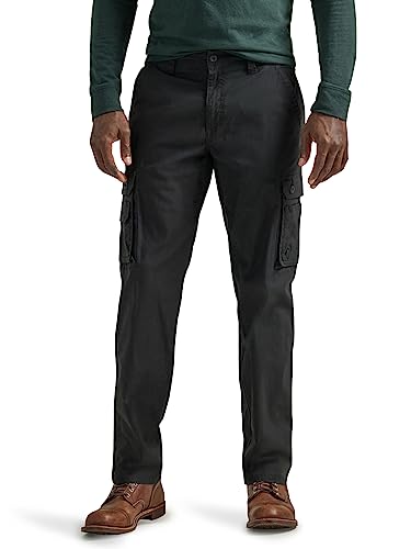 Lee Men's Wyoming Relaxed Fit Cargo Pant, Black Ripstop, 32W x 29L
