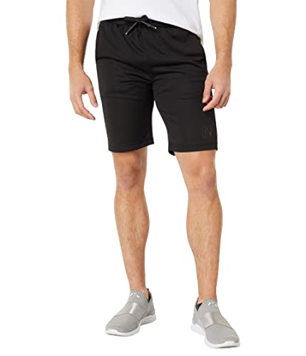 Karl Lagerfeld Paris Men's Fabric Mesh Active Shorts, Black, X-Large