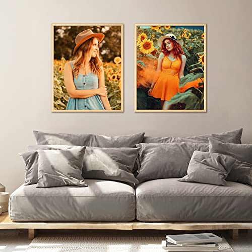 Anozie 16x20 Frames Gold, Simple Designed Poster Frame Set with HD Plexiglass for Wall Mounting, 1 Pack