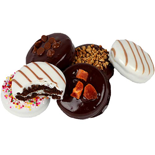Hazel & Creme Chocolate Covered Cookie Gift - 20 Pcs - Easter Gourmet Cookies - Cookie Gift Basket - Anniversary, Thank You, Birthday, Holiday Food Gift - Chocolate Gift Box