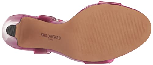 Karl Lagerfeld Paris Women's Cieone Ankle Strap Dress Heeled Sandal, Orchid, 7