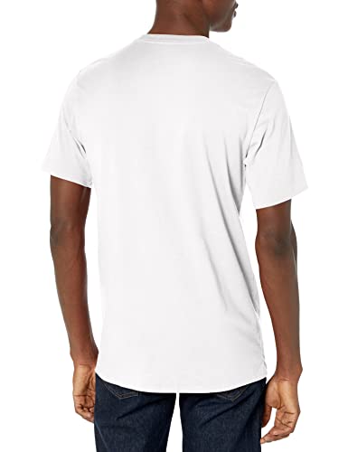 Karl Lagerfeld Paris Men's Shadow Logo Crewneck Short Sleeve Solid T-Shirt, White, Medium