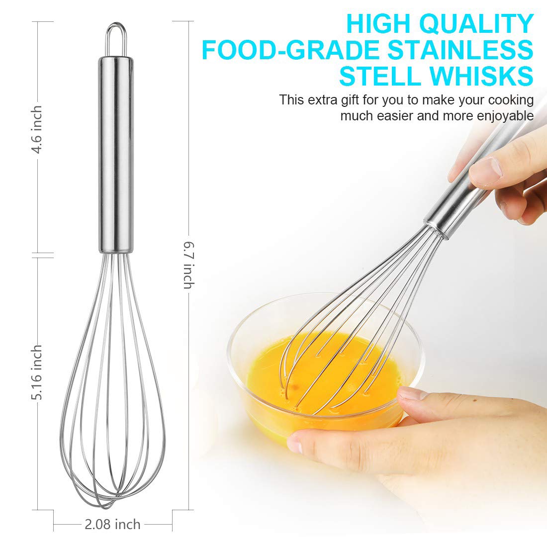 Uppetly Rice Airtight Dry Food Storage Containers, BPA Free Plastic Sealed Holder Bin Dispenser with Pouring Spout, Measuring Cup for Cereal, Flour and Oatmeal, Include a Stainless Steel Whisk