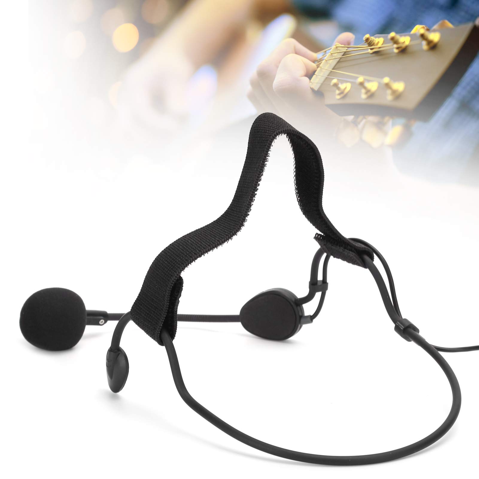 SYH&AQYE Microphone Headset, 6.35MM Connector Jack Headset Microphone with Ear Straps, Flexible Wired Boom, Anti Noise Microphone for WH20TQG Musical Instruments Guitar Drum Audio Mixer