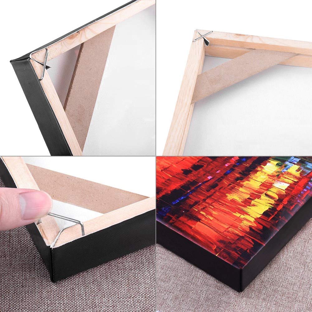 Canvas Stretcher Bars 12x16inch (30.5x40.6cm), DIY Wood Canvas Frame, Easy to Assemble Canvas Frame, Gallery Wrap Oil Frame Kits Canvas Wood Stretcher Bars- for Oil Paintings, Prints, Posters