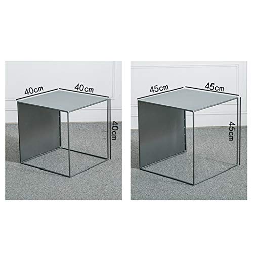Articles for daily use Nesting Coffee Table, Industrial Stacking end Table, Modern Bedroom Table 2 Piece Set, Sturdy Metal Legs Modern Furniture, Vintage Accent Table