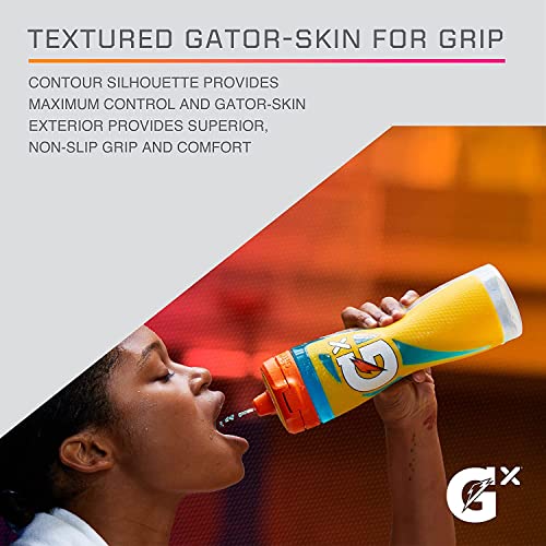 Gatorade Gx Hydration System, Non-Slip Gx Squeeze Bottles, Marble Black