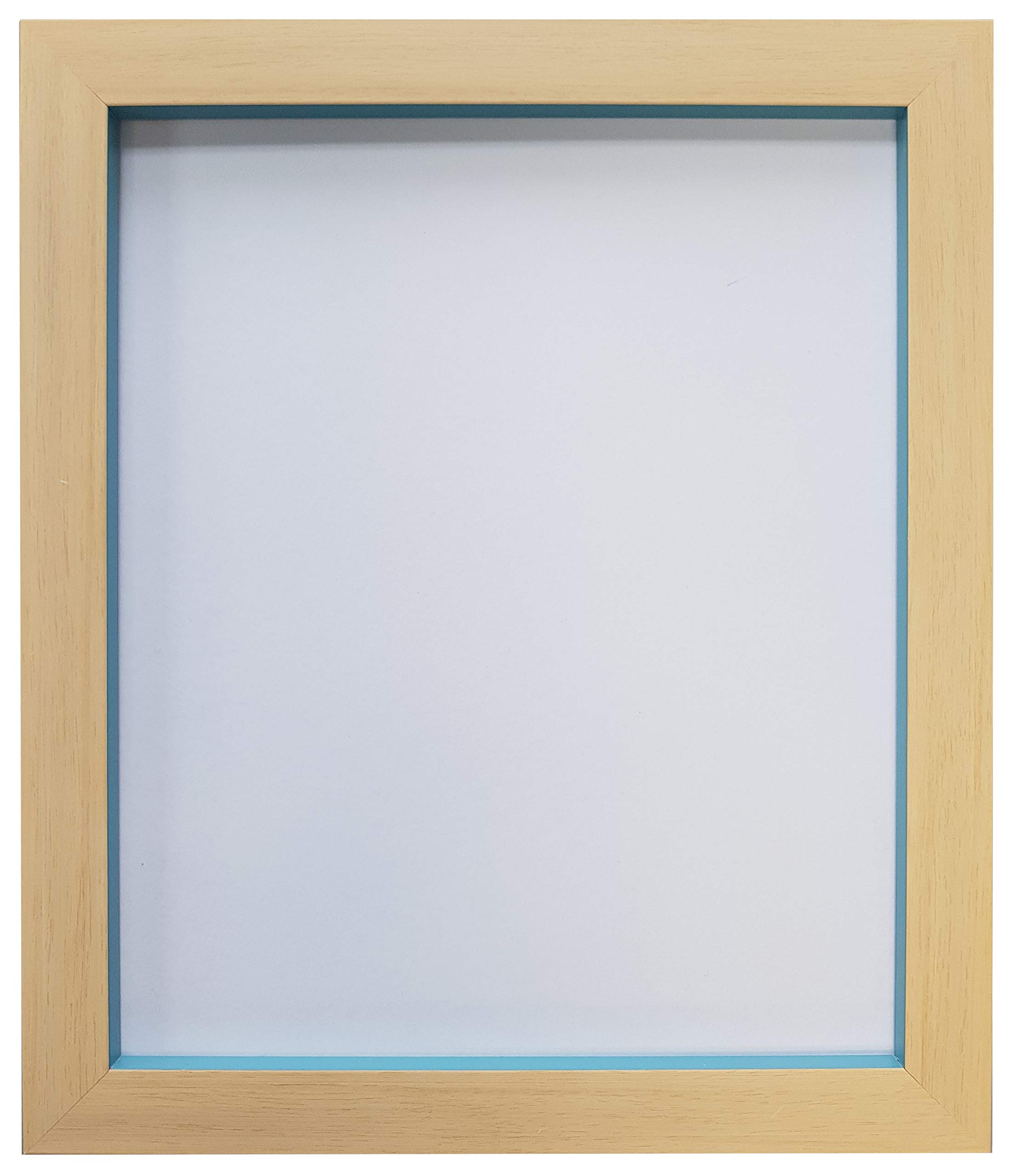 FRAMES BY POST Picture Frame, Recycled Plastic, Beech/Teal Blue, 50 x 40 cm