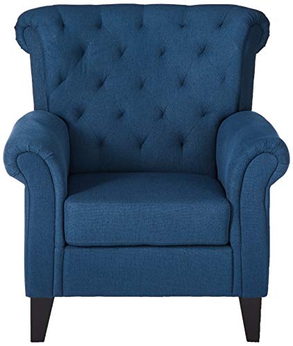 Christopher Knight Home Merritt Fabric Tufted Chair, Dark Blue Dimensions: 37.00”D x 35.25”W x 38.00”H