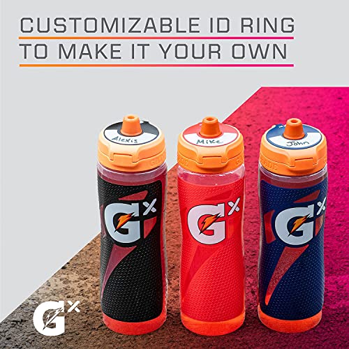 Gatorade Gx Hydration System, Non-Slip Gx Squeeze Bottles, Marble Black