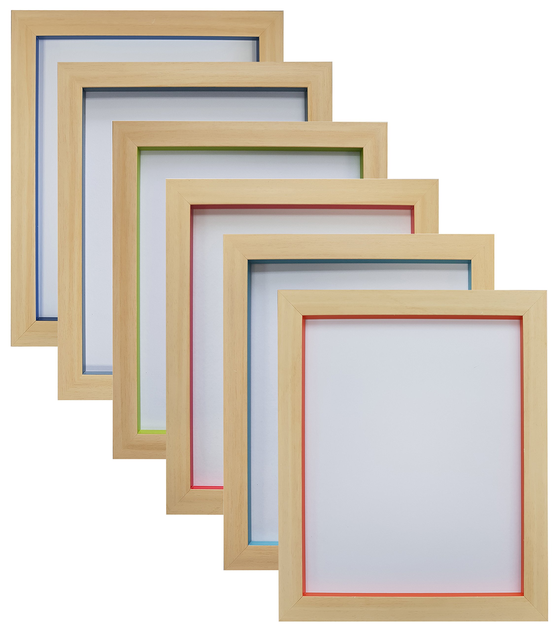FRAMES BY POST Picture Frame, Recycled Plastic, Beech/Teal Blue, 50 x 40 cm