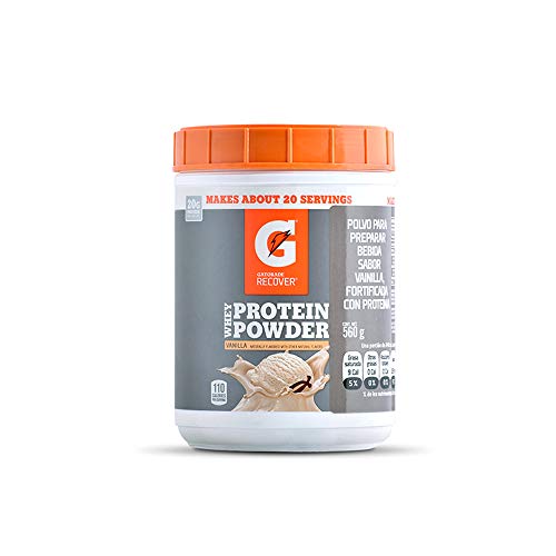 Gatorade Whey Protein Powder, 20 Servings Per Canister, 20 g of Protein Per Serving, Vanilla, 19.7 Oz