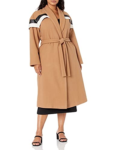 Making The Cut Women's Season 2 Episode 6 Winning Look Andrea's Wool Camel Coat, Camel White, Large
