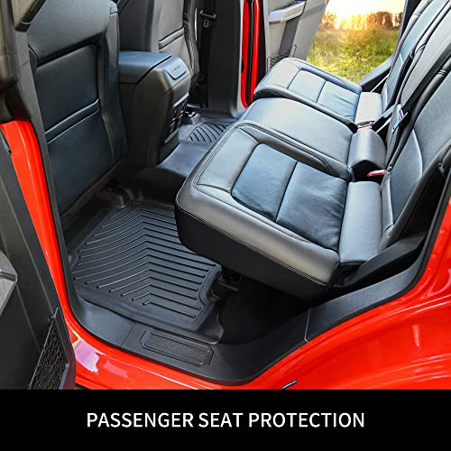 OEDRO Floor Mats Compatible for 2018-2023 Honda Odyssey, Unique Black TPE All-Weather Guard Floor Liners