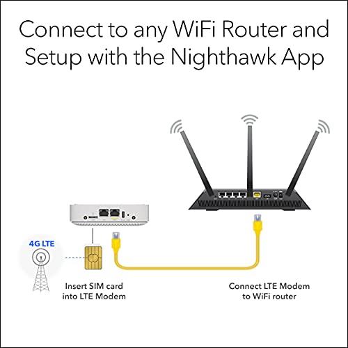 NETGEAR 4G LTE Broadband Modem (LM1200) – Use LTE as a Primary Internet Connection or Failover Solution for Always-On WiFi Certified with AT&T, T-Mobile and Verizon