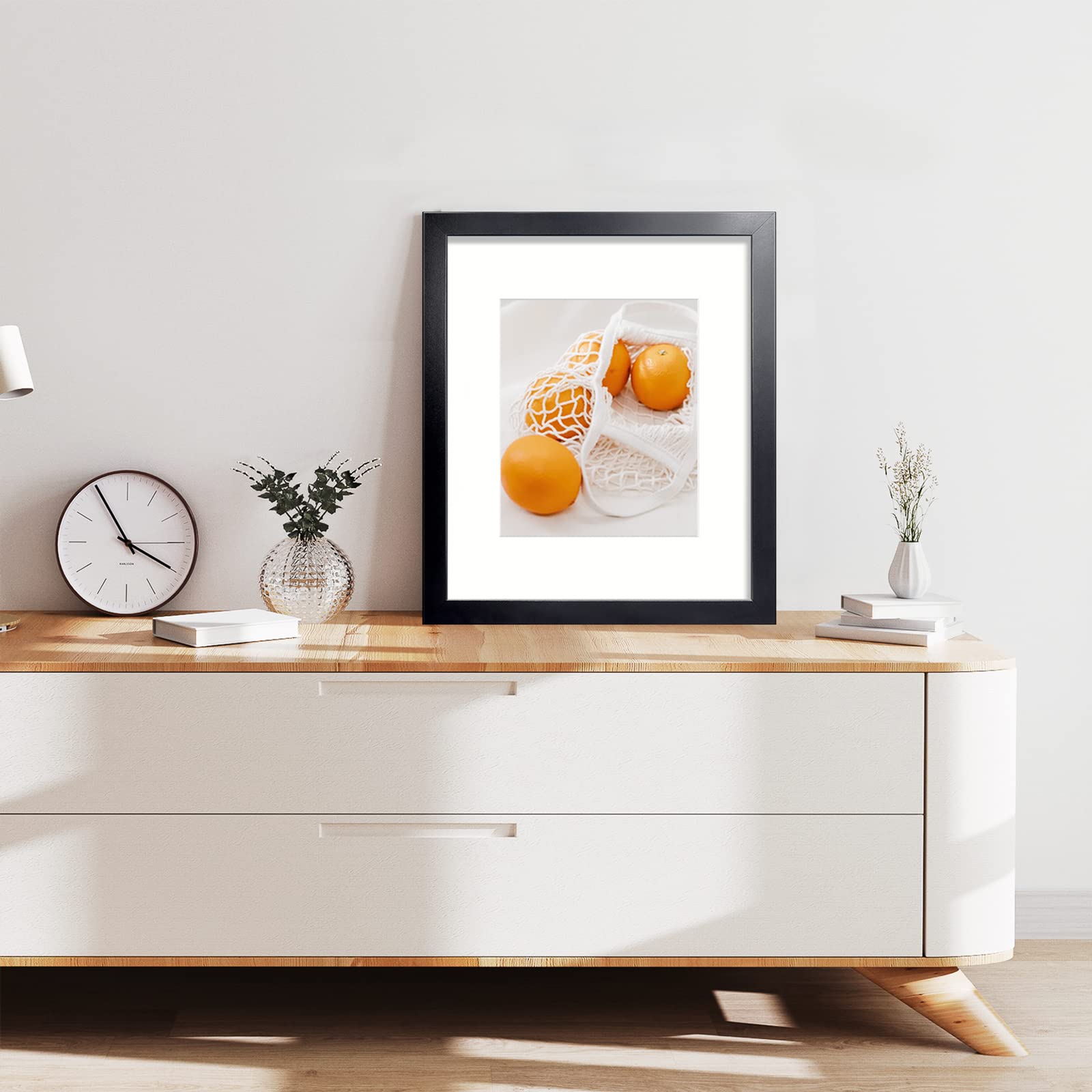 LaVie Home 16x20 Picture Frame Black Poster Frame,Display Pictures 11x14 with Mat or 16x20 Without Mat, Stable and Sturdy Frame and Polished Plexiglass, Horizontal and Vertical Format of The Walls