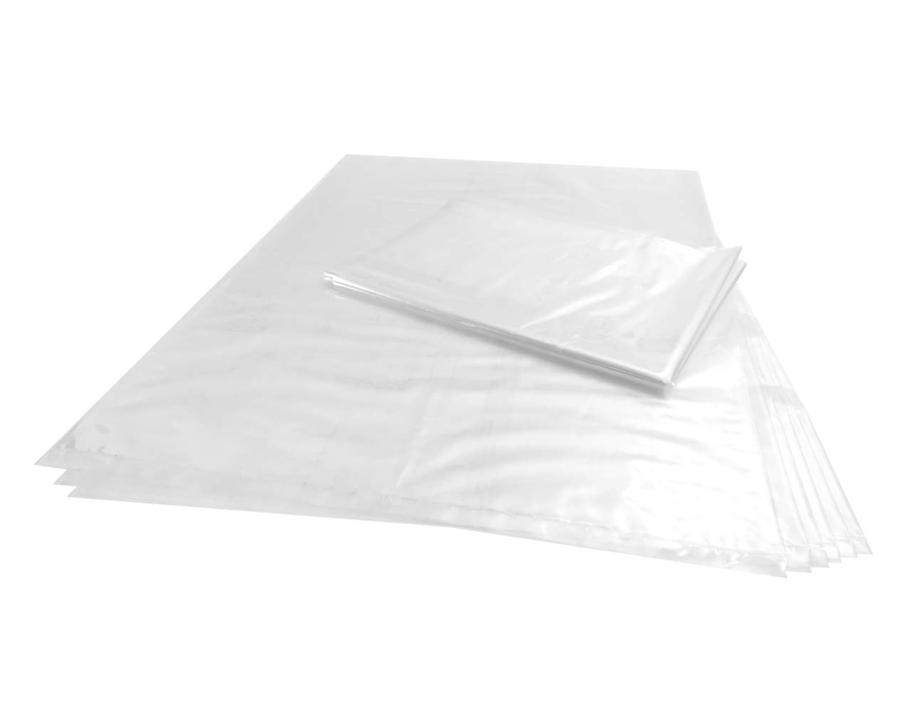 Wowfit 10 CT 21x31 inches 1.6 Mil Clear Plastic Flat Open Poly Bags Great for Proving Bread, Dough, Storage, Packaging and More (21 x 31 inches)