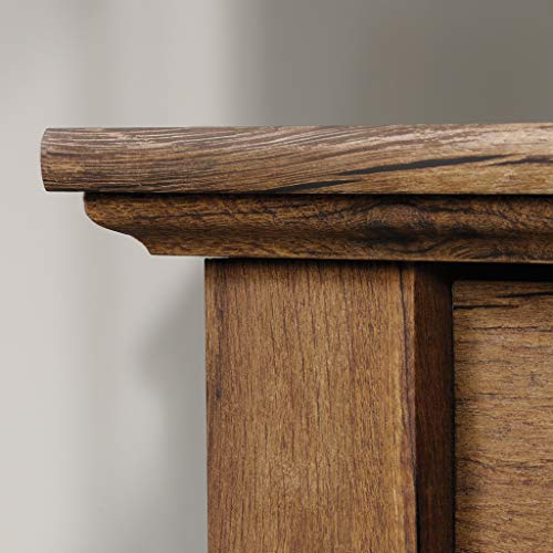 Sauder Palladia Executive Desk, Vintage Oak Finish & Trestle 5-Shelf Bookcase, Vintage Oak Finish