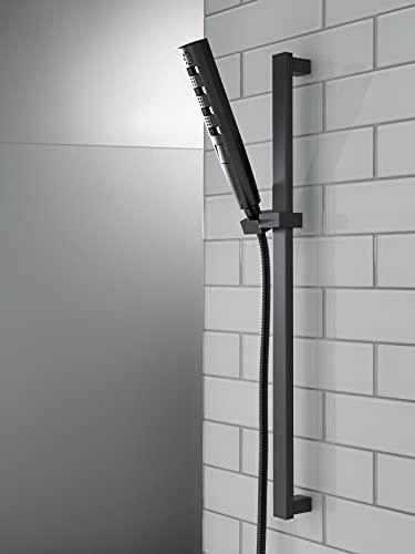 Delta Faucet 5-Spray Touch-Clean H2Okinetic Slide Bar Hand Held Shower with Hose, Matte Black 51140-BL