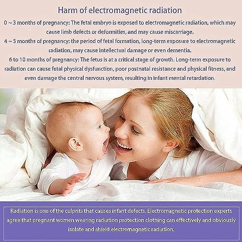 Anti-Radiation Clothing EMF Maternity Clothes, Maternity Scarf Protective Fabric Against Radiation in Silver Fiber Stretching Driver Breathing Reducing The